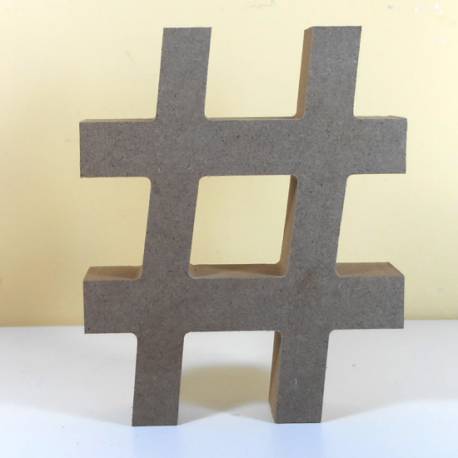 Signo # para decorar en MDF