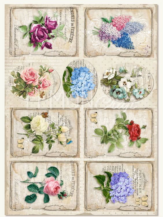 LemonCraft Recortables Vintage Time - Flores 1 (LP-VT001)