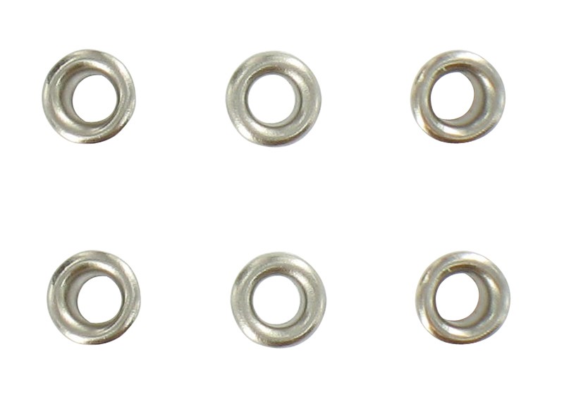 65 Ojales redondos 3/16” Plata